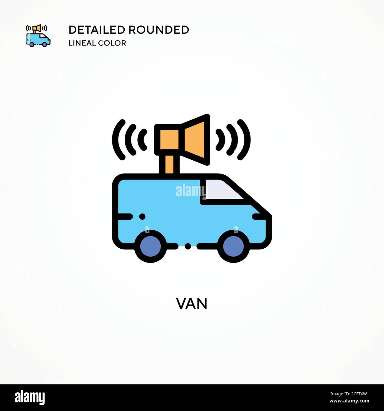 Van vector icon. Modern vector illustration concepts. Easy to edit and ...
