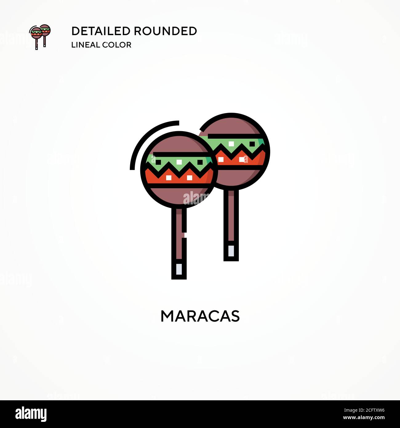 Maracas vector icon. Modern vector illustration concepts. Easy to edit ...