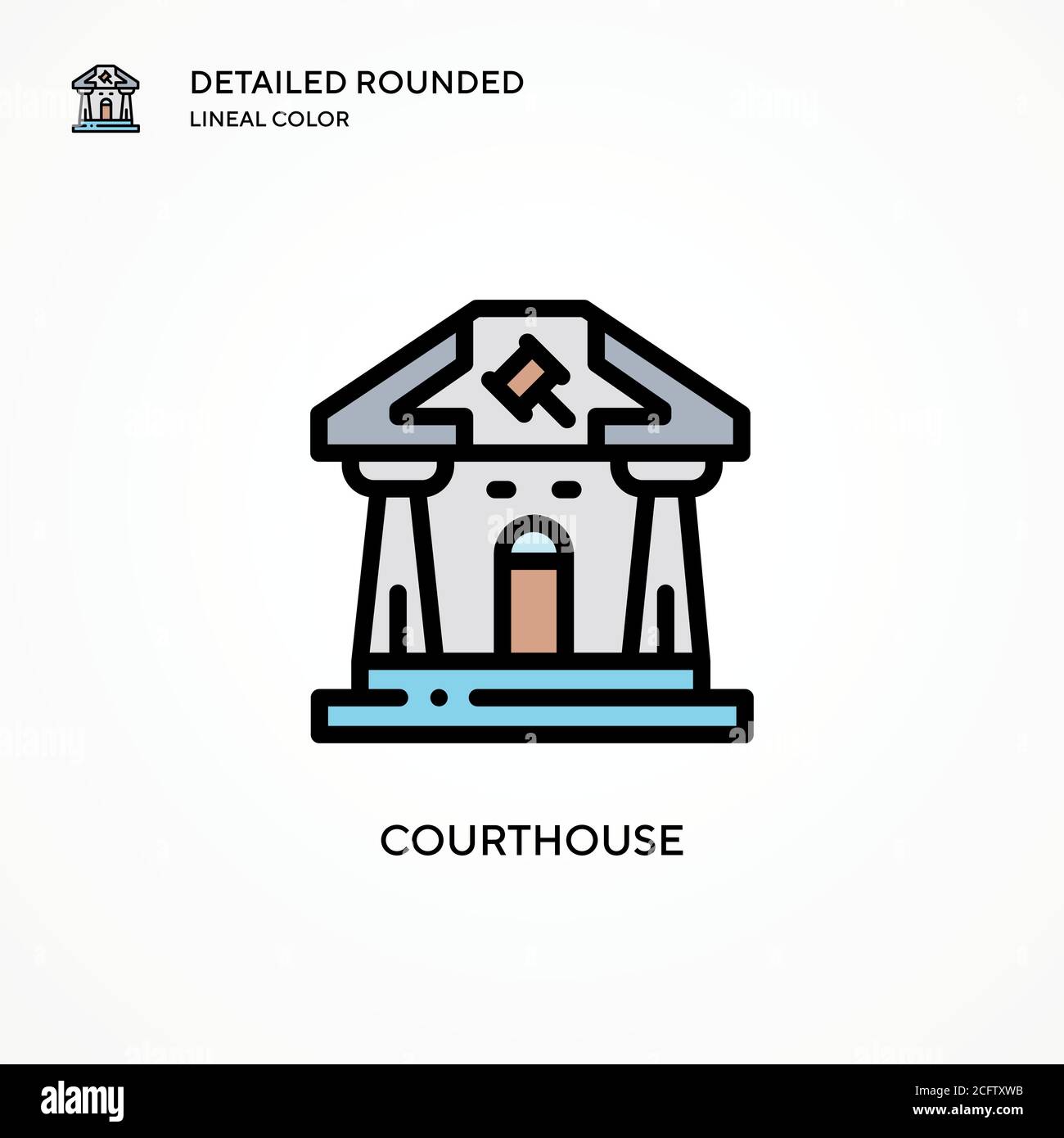 Courthouse vector icon. Modern vector illustration concepts. Easy to ...