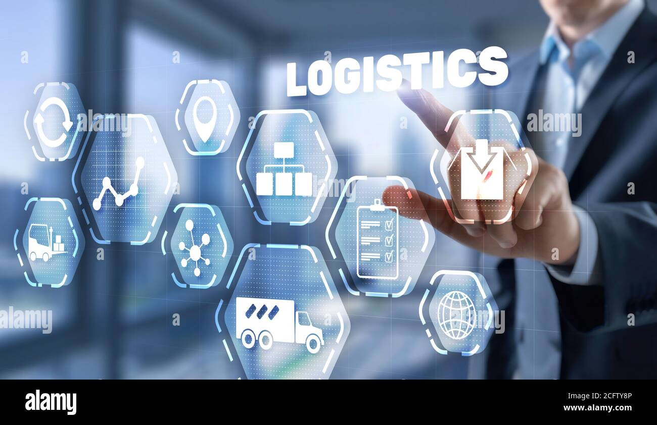 Logistic network distribution concept 2021. Smart technology Stock ...