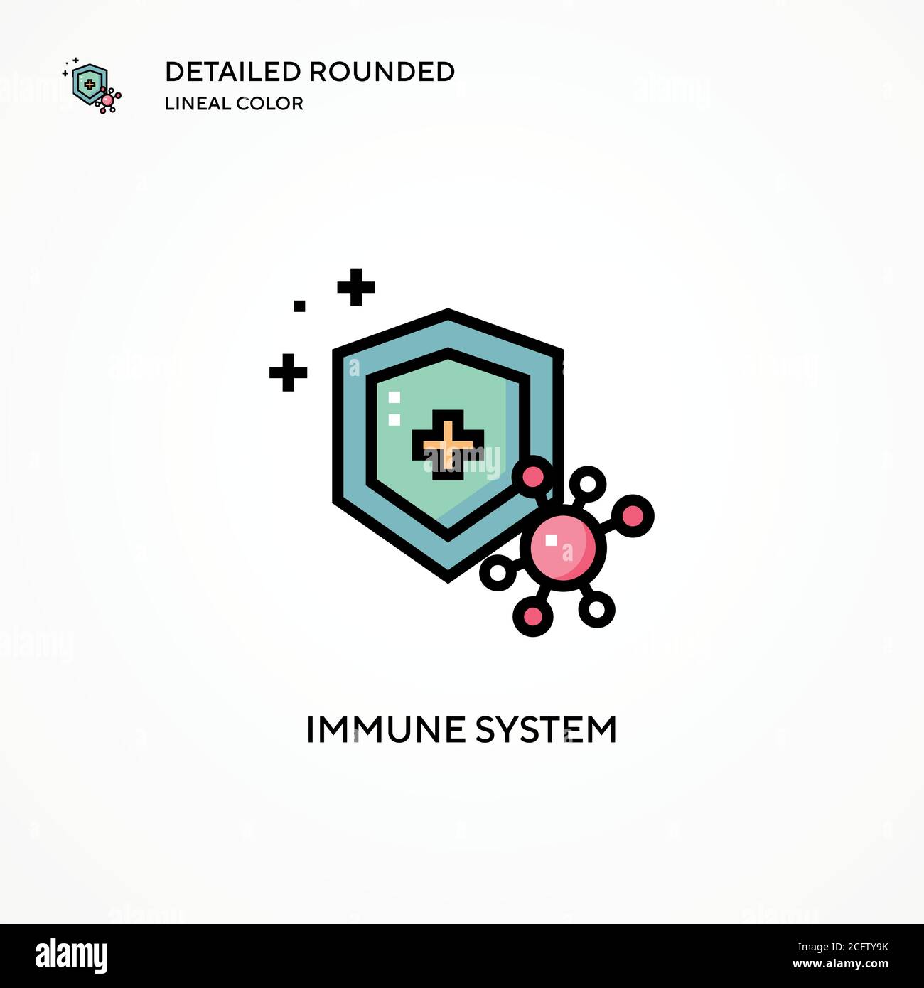 Immune system vector icon. Modern vector illustration concepts. Easy to ...