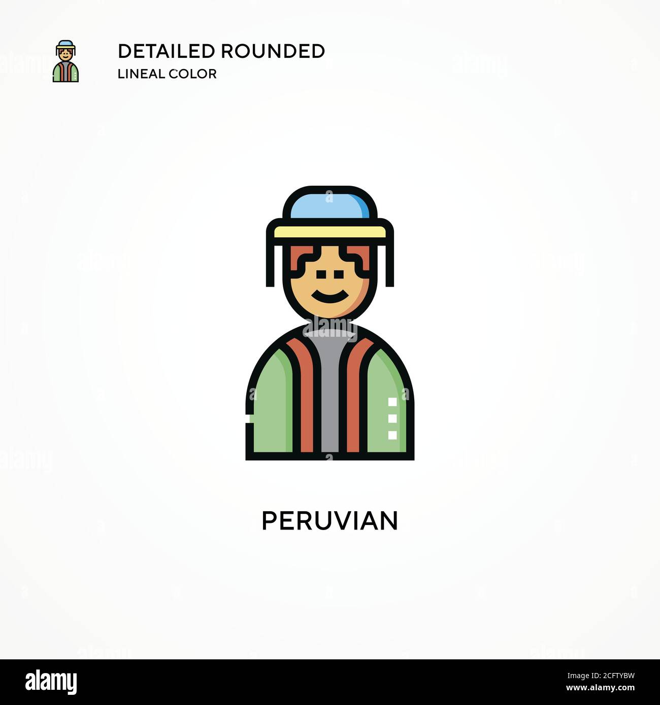 Peruvian vector icon. Modern vector illustration concepts. Easy to edit ...