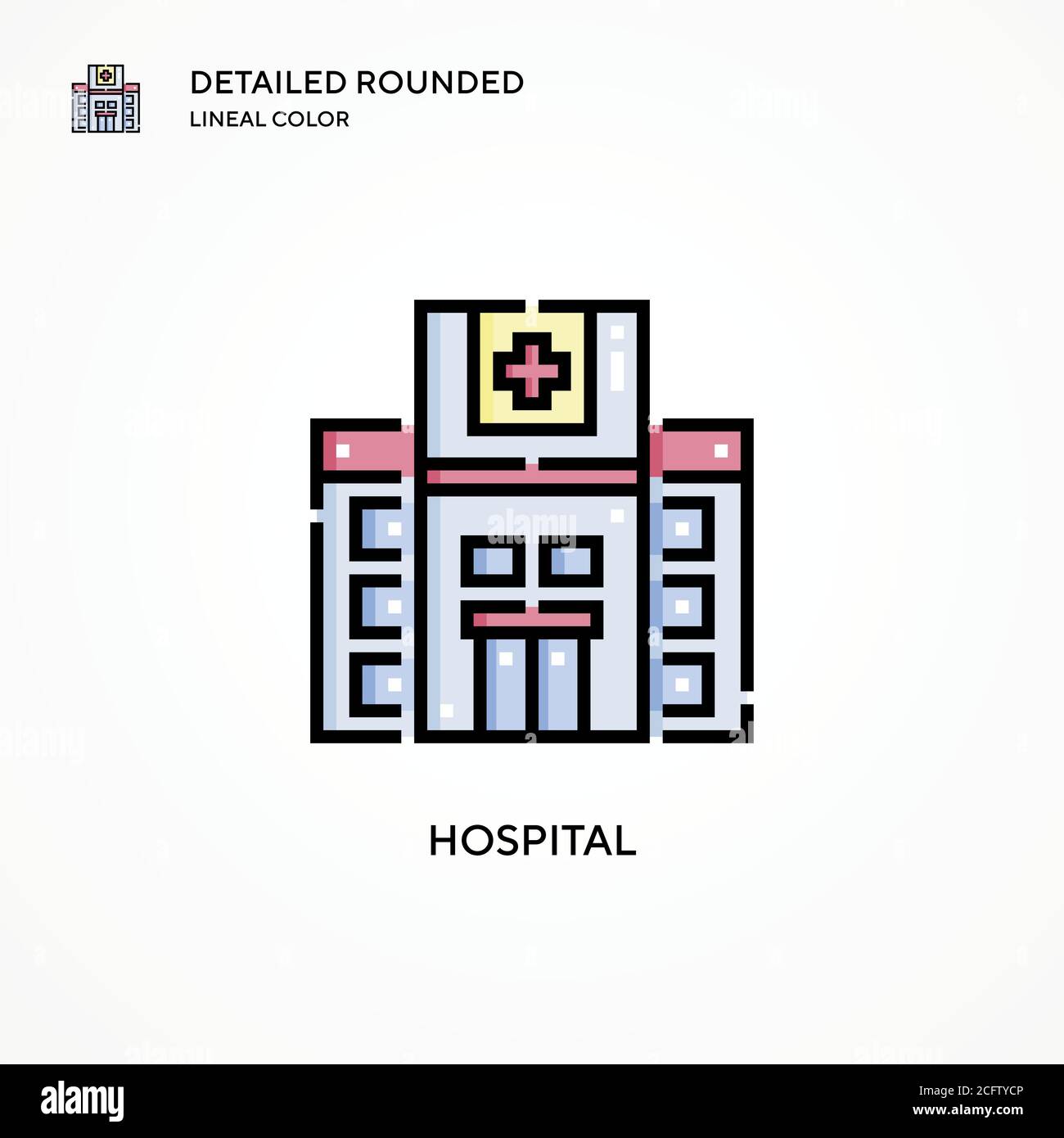 Hospital vector icon. Modern vector illustration concepts. Easy to edit ...