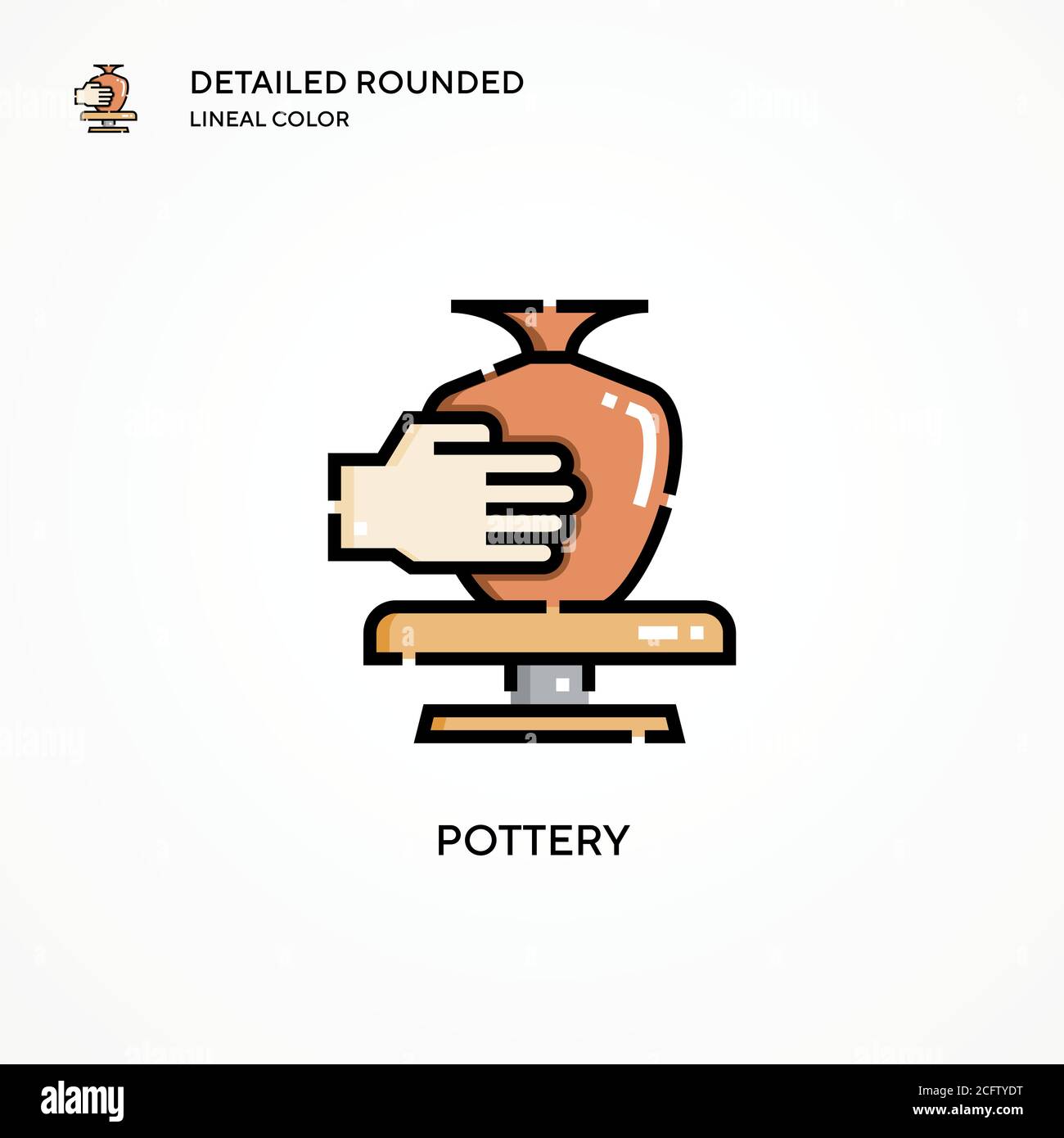 Pottery vector icon. Modern vector illustration concepts. Easy to edit ...