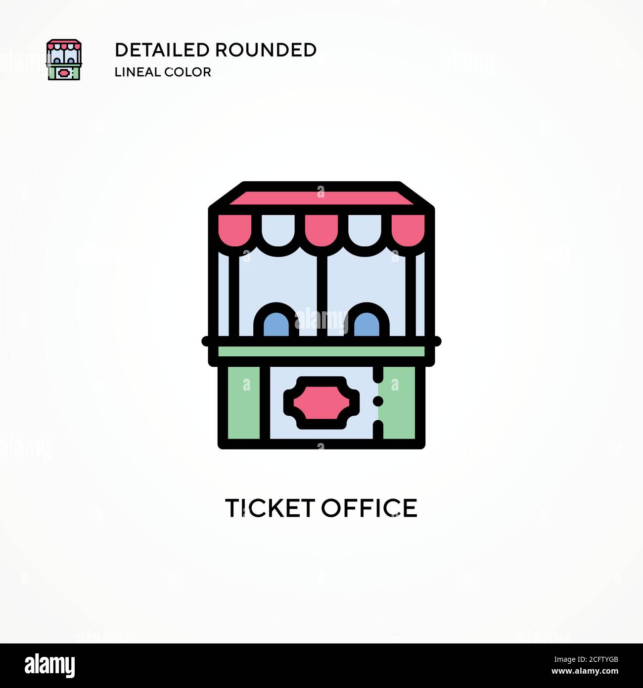 Ticket office vector icon. Modern vector illustration concepts. Easy to ...