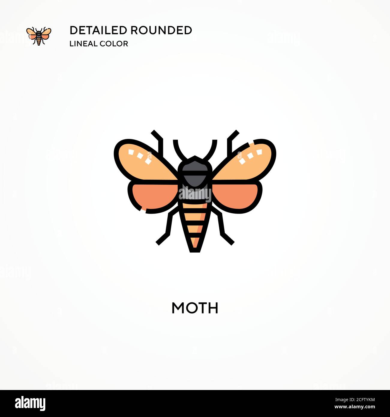 Moth vector icon. Modern vector illustration concepts. Easy to edit and ...
