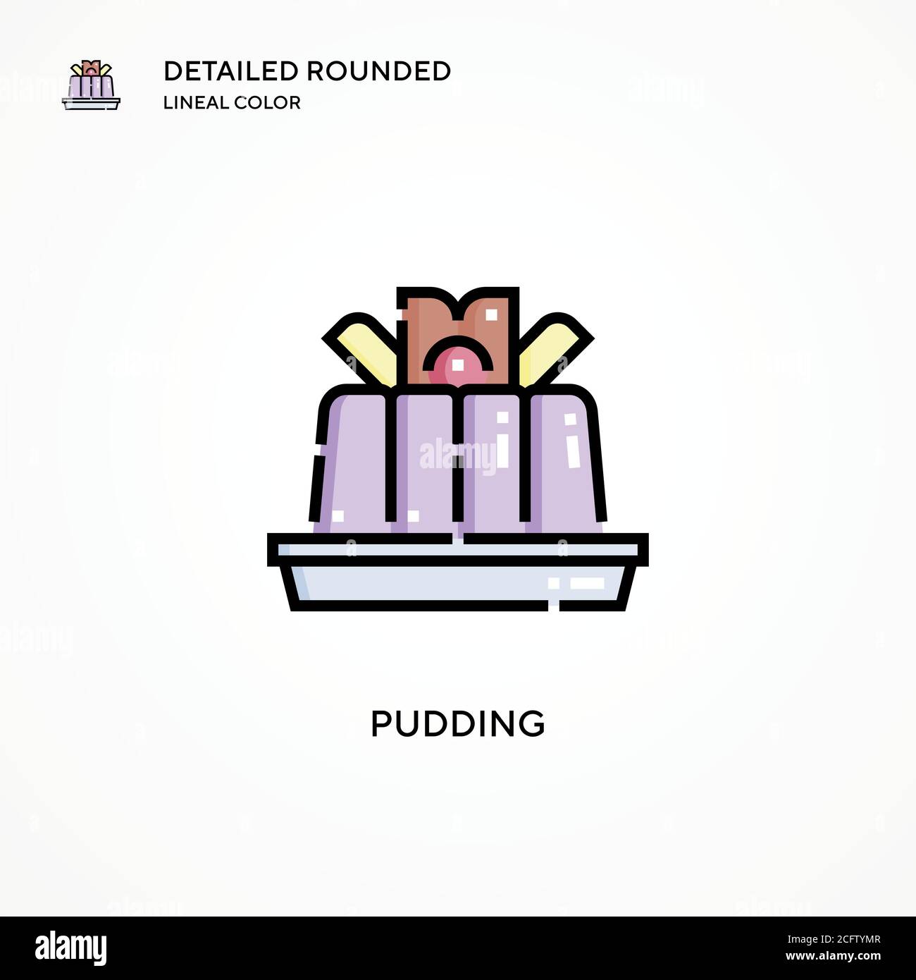 Pudding vector icon. Modern vector illustration concepts. Easy to edit ...