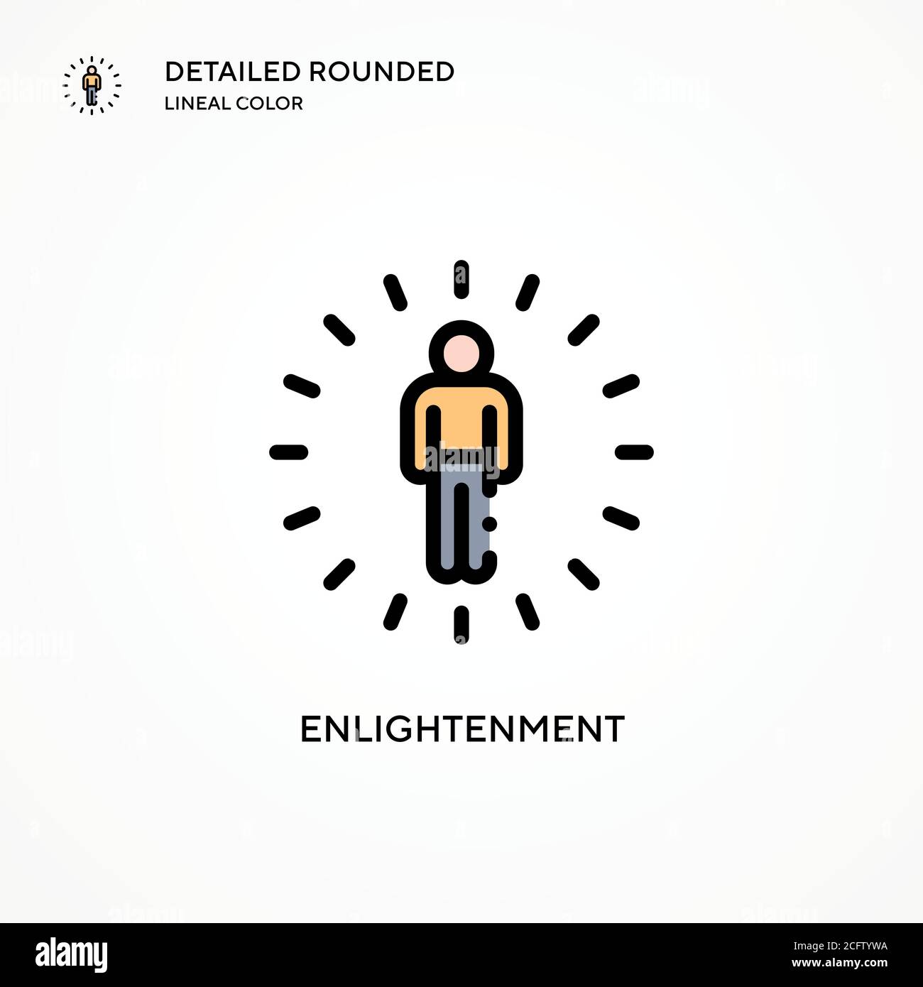 Enlightenment vector icon. Modern vector illustration concepts. Easy to ...