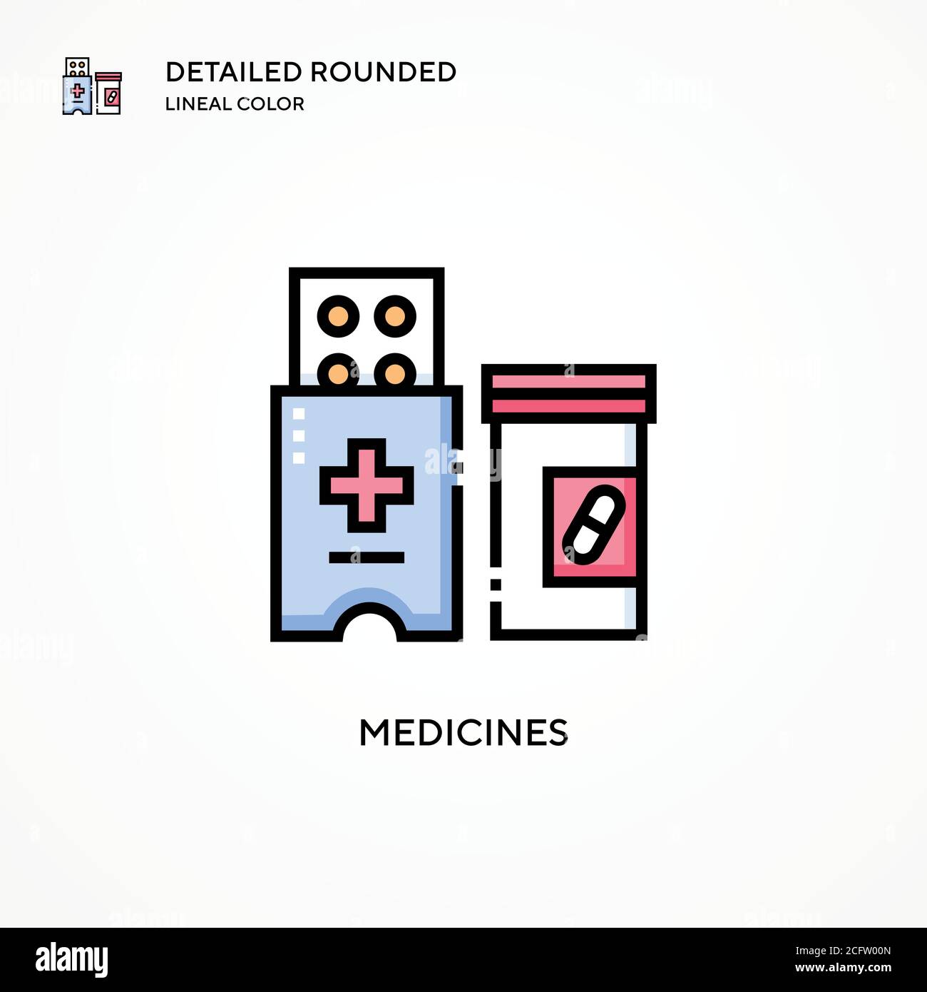 Medicines vector icon. Modern vector illustration concepts. Easy to ...
