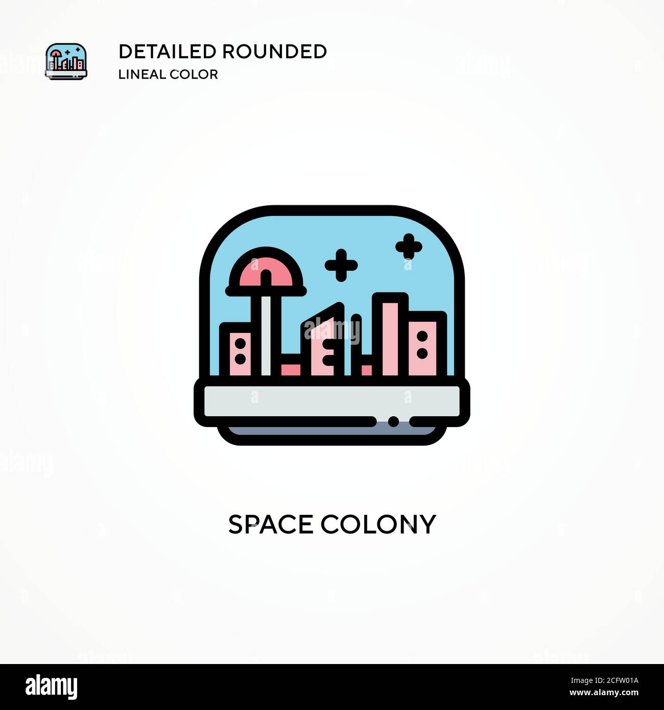 Spaceship earth dome Stock Vector Images - Alamy