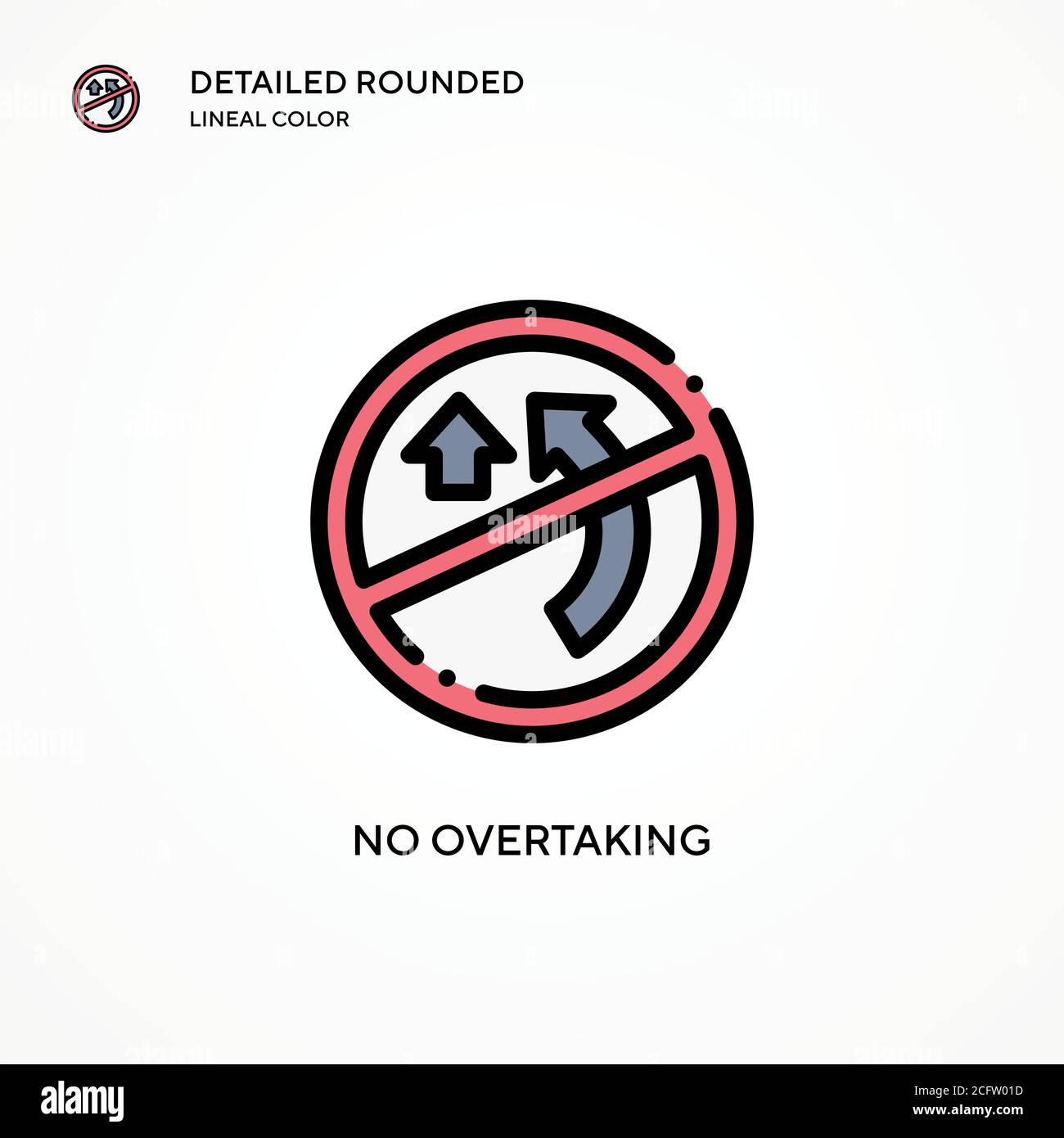 No overtaking vector icon. Modern vector illustration concepts. Easy to ...
