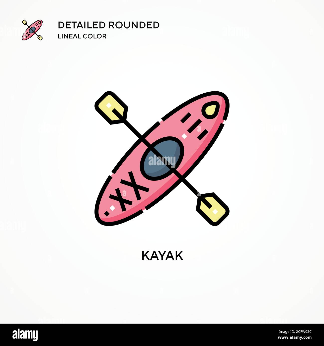 Kayak vector icon. Modern vector illustration concepts. Easy to edit ...