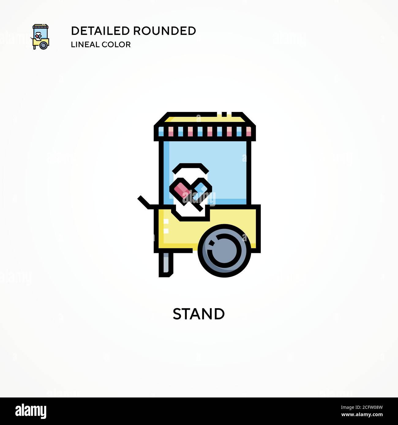 Stand vector icon. Modern vector illustration concepts. Easy to edit ...