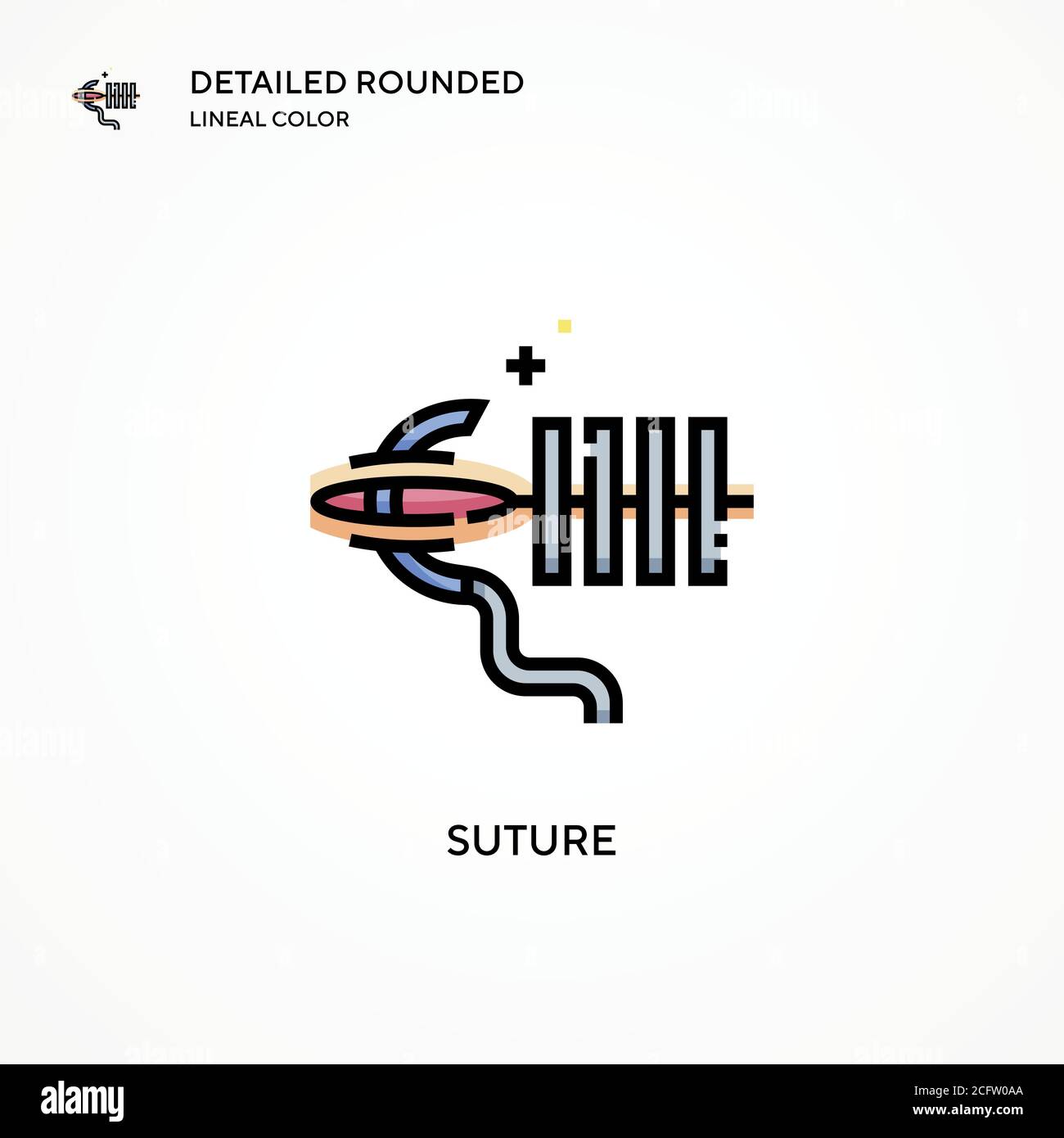 Suture vector icon. Modern vector illustration concepts. Easy to edit ...