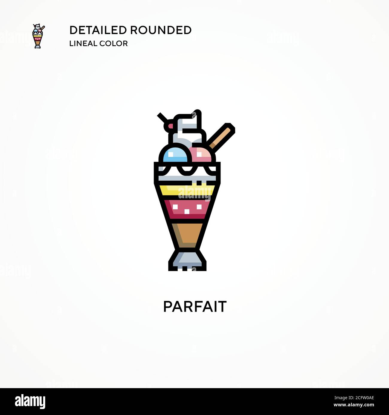 Parfait vector icon. Modern vector illustration concepts. Easy to edit ...