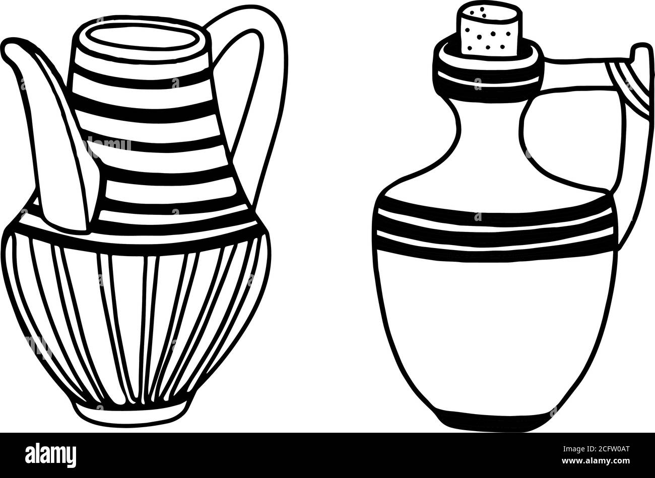 Two pitchers Stock Vector Images - Alamy