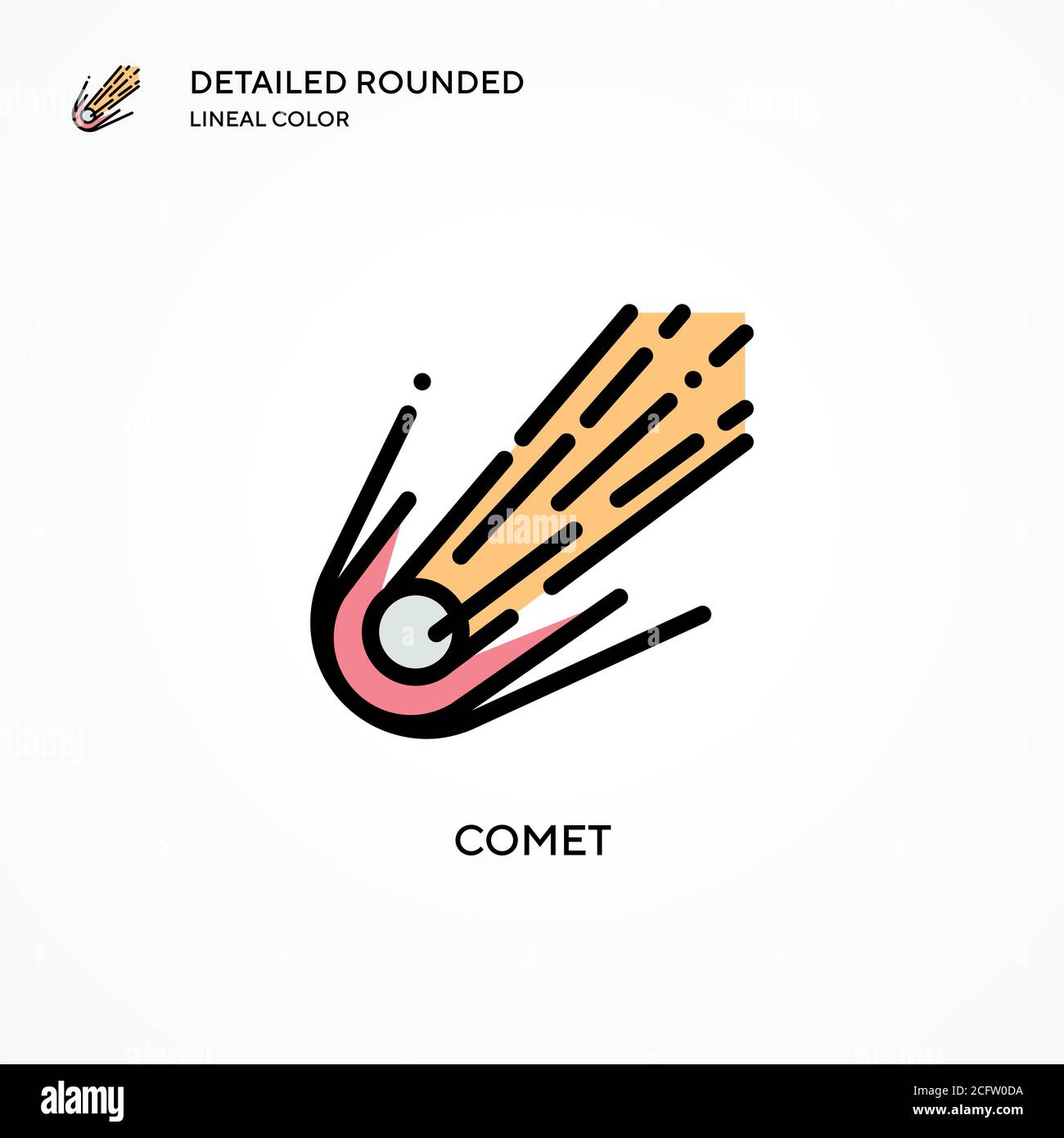 Comet vector icon. Modern vector illustration concepts. Easy to edit ...