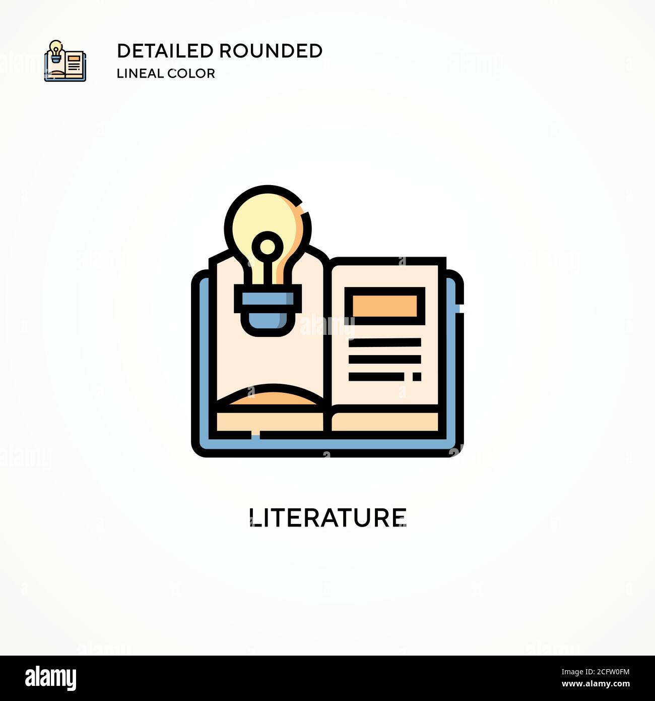 Literature vector icon. Modern vector illustration concepts. Easy to ...