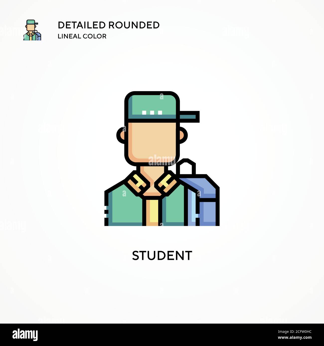 Student vector icon. Modern vector illustration concepts. Easy to edit ...