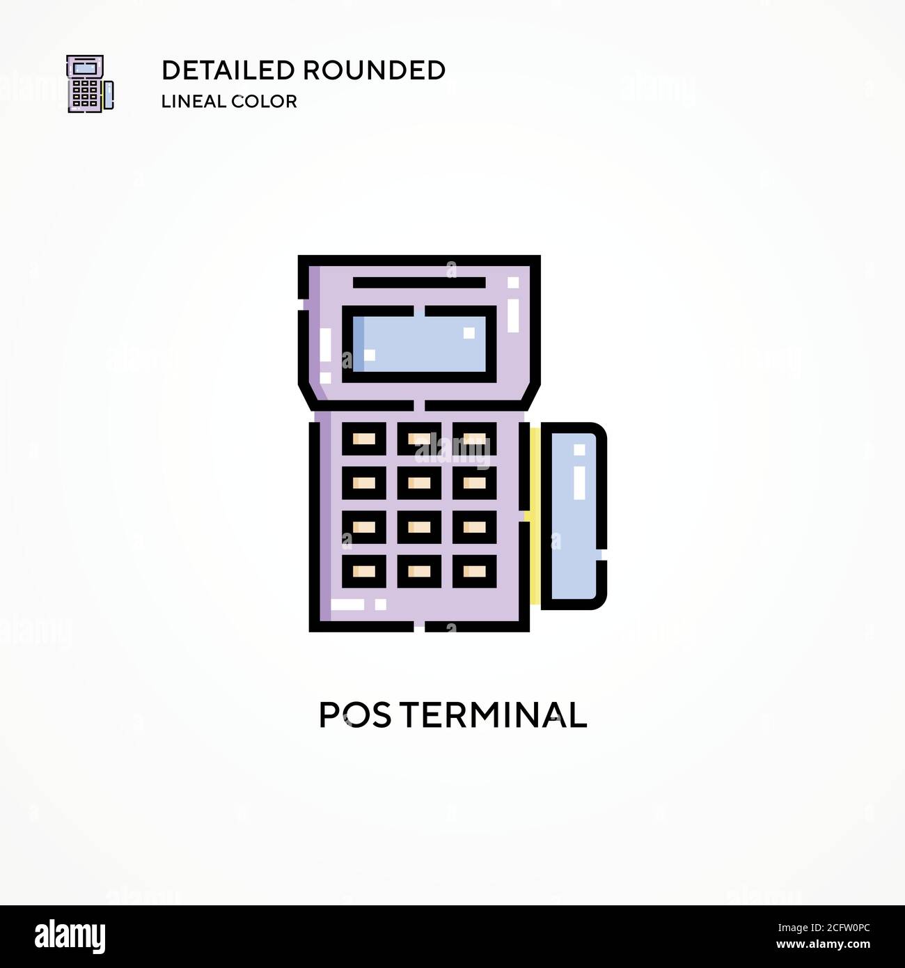 Pos terminal vector icon. Modern vector illustration concepts. Easy to ...