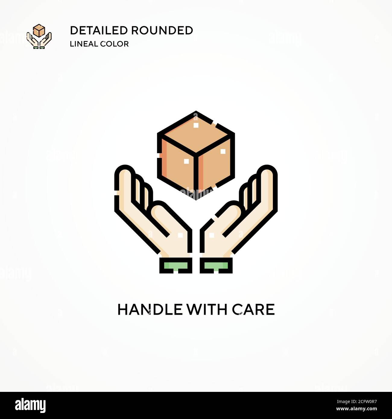 Handle with care vector icon. Modern vector illustration concepts. Easy ...