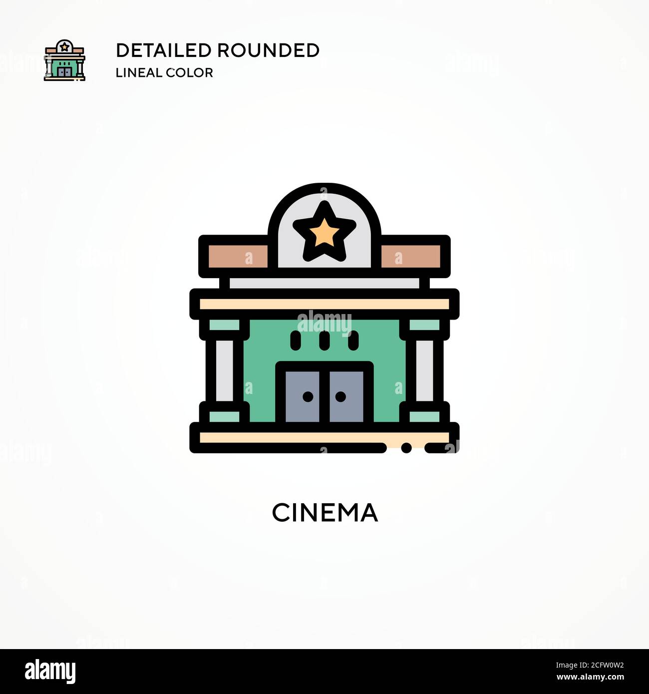 Cinema vector icon. Modern vector illustration concepts. Easy to edit ...