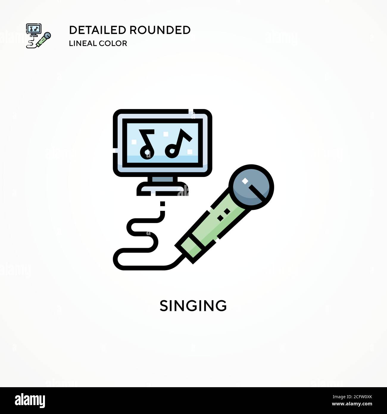 Singing vector icon. Modern vector illustration concepts. Easy to edit ...