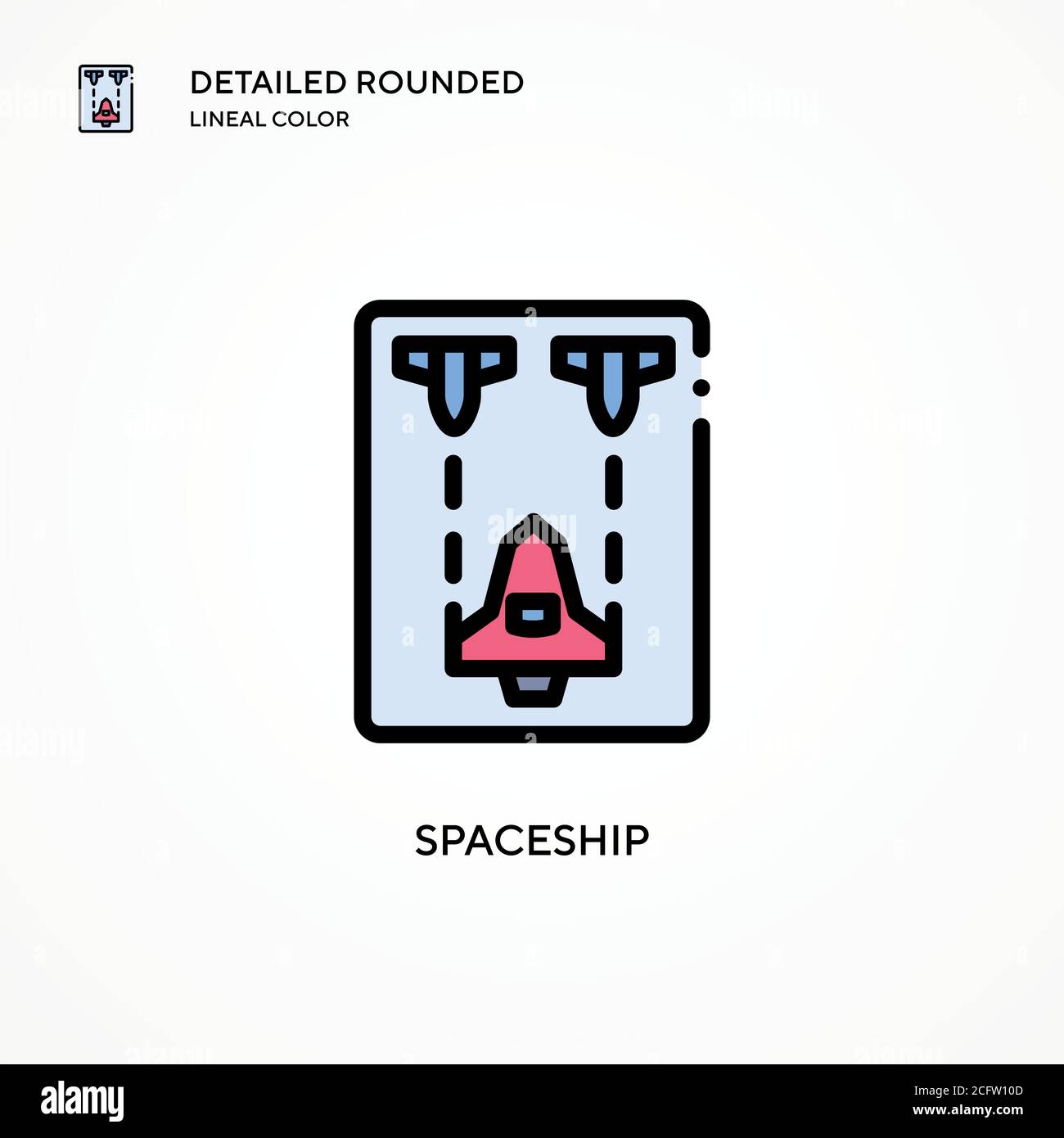 Spaceship vector icon. Modern vector illustration concepts. Easy to ...