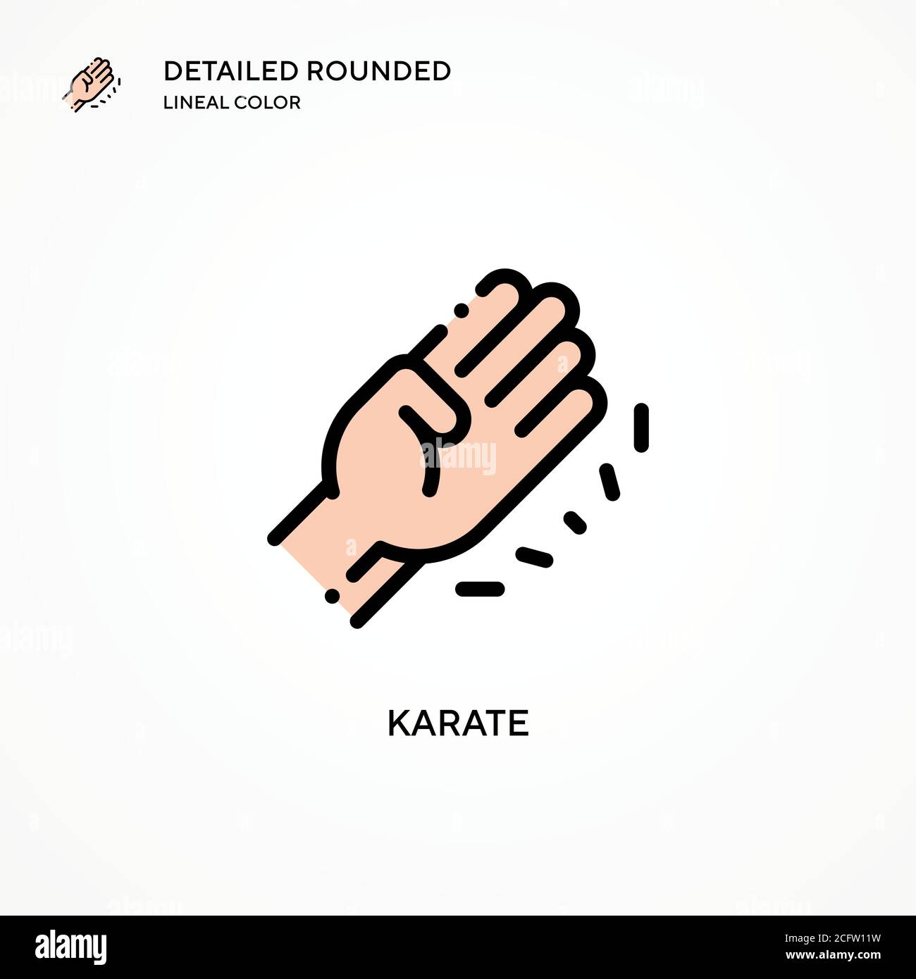 Karate vector icon. Modern vector illustration concepts. Easy to edit ...