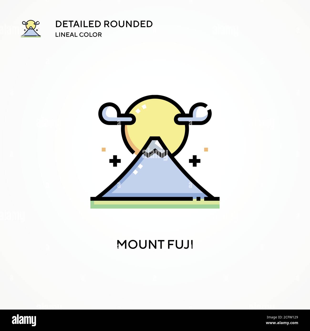 Mount fuji vector icon. Modern vector illustration concepts. Easy to ...