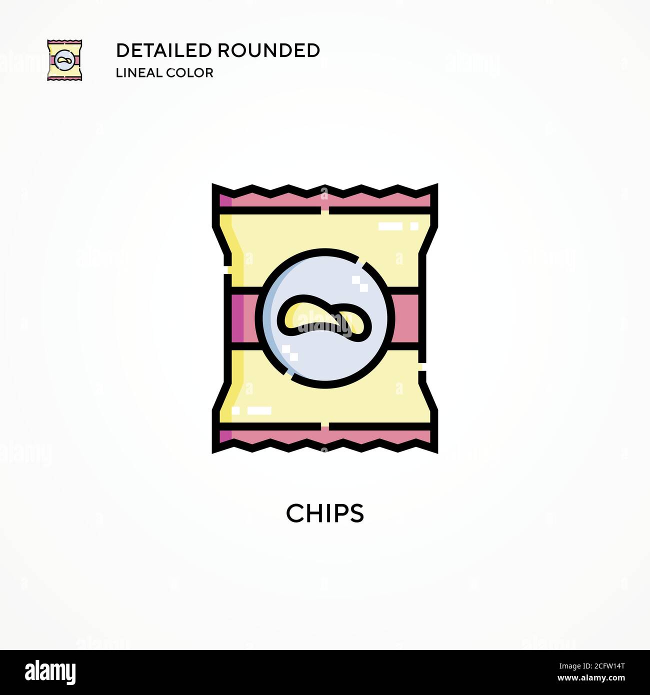 Chips vector icon. Modern vector illustration concepts. Easy to edit ...