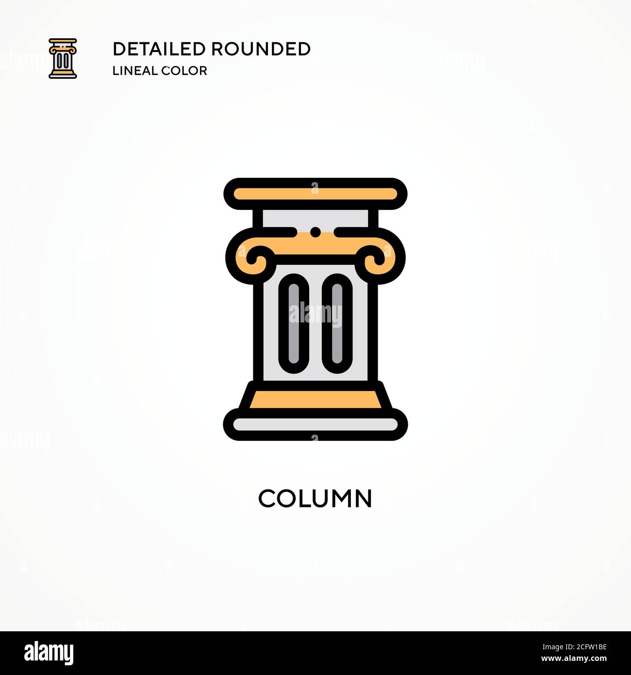 Column vector icon. Modern vector illustration concepts. Easy to edit ...