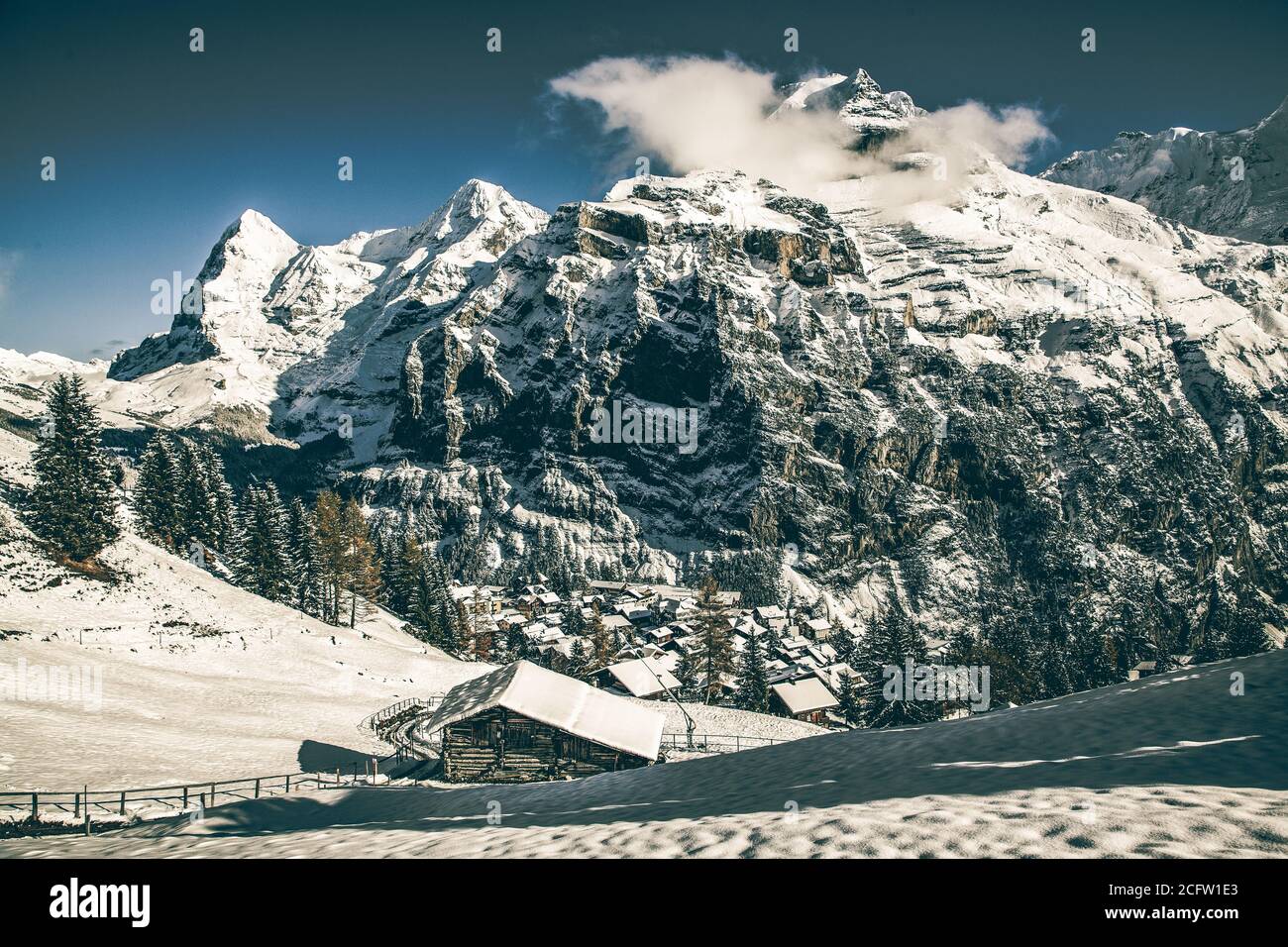 Murren village winter hi-res stock photography and images - Alamy