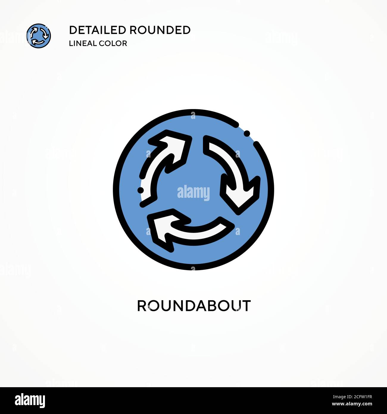 Roundabout vector icon. Modern vector illustration concepts. Easy to ...