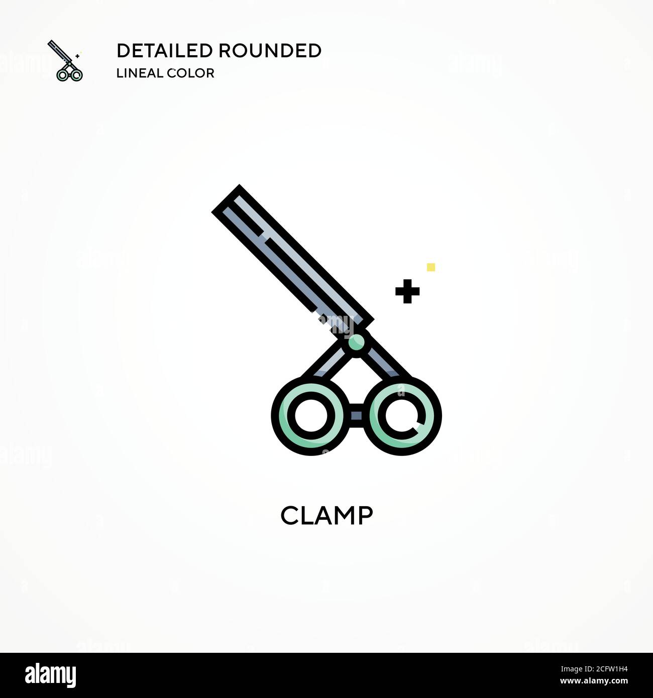 Clamp vector icon. Modern vector illustration concepts. Easy to edit ...