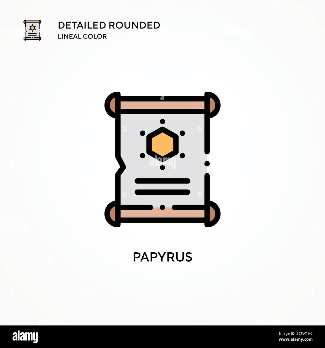 Papyrus vector icon. Modern vector illustration concepts. Easy to edit ...