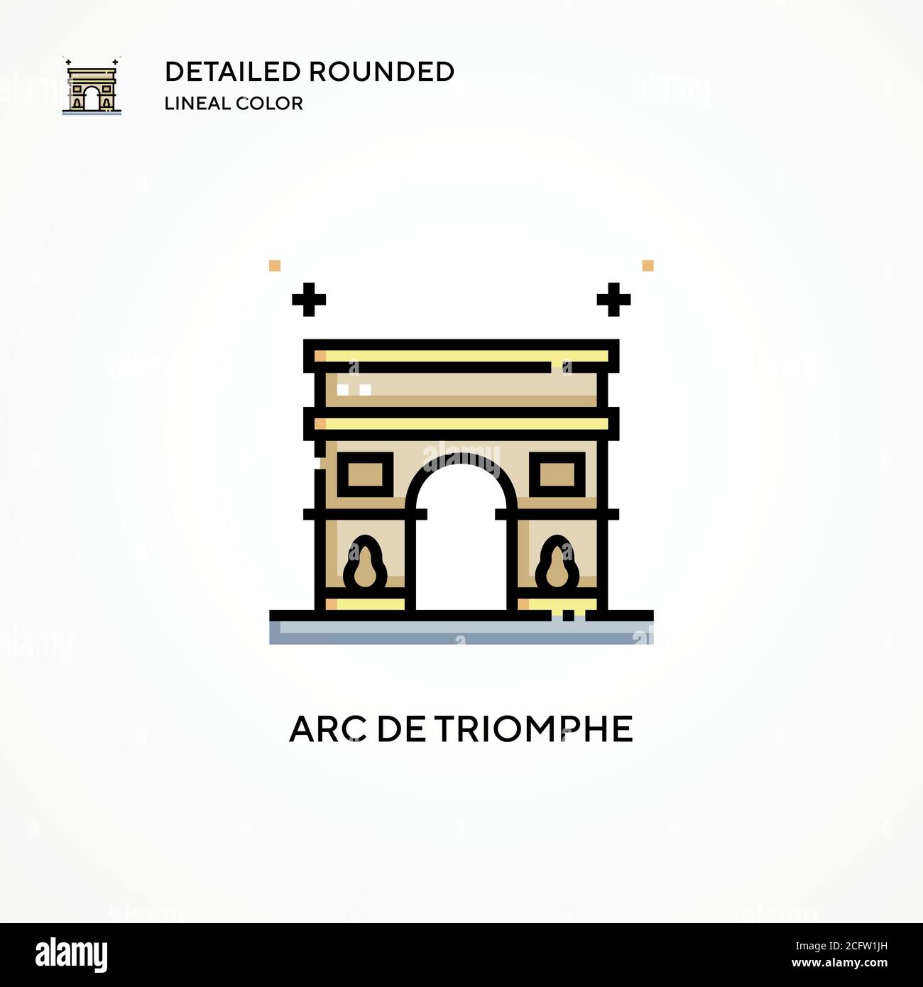 Arc de triomphe vector icon. Modern vector illustration concepts. Easy ...