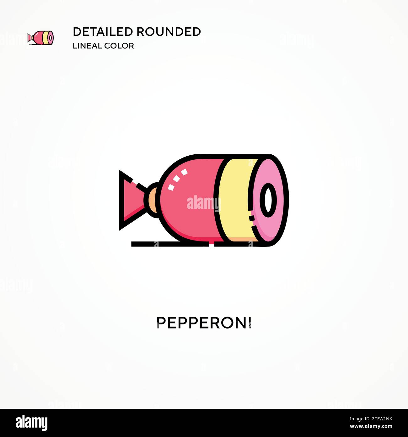 Pepperoni vector icon. Modern vector illustration concepts. Easy to ...