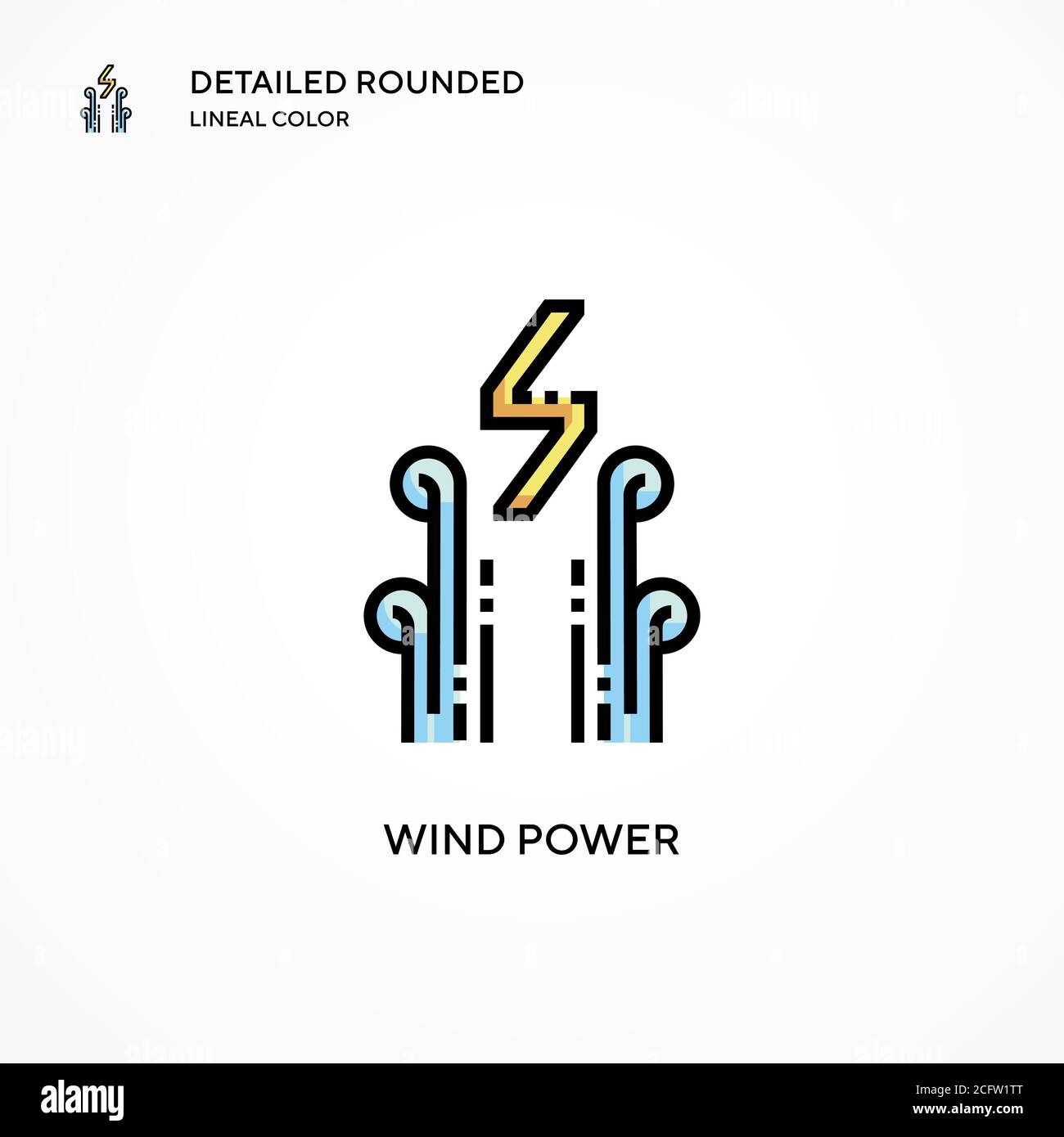 Wind power vector icon. Modern vector illustration concepts. Easy to ...