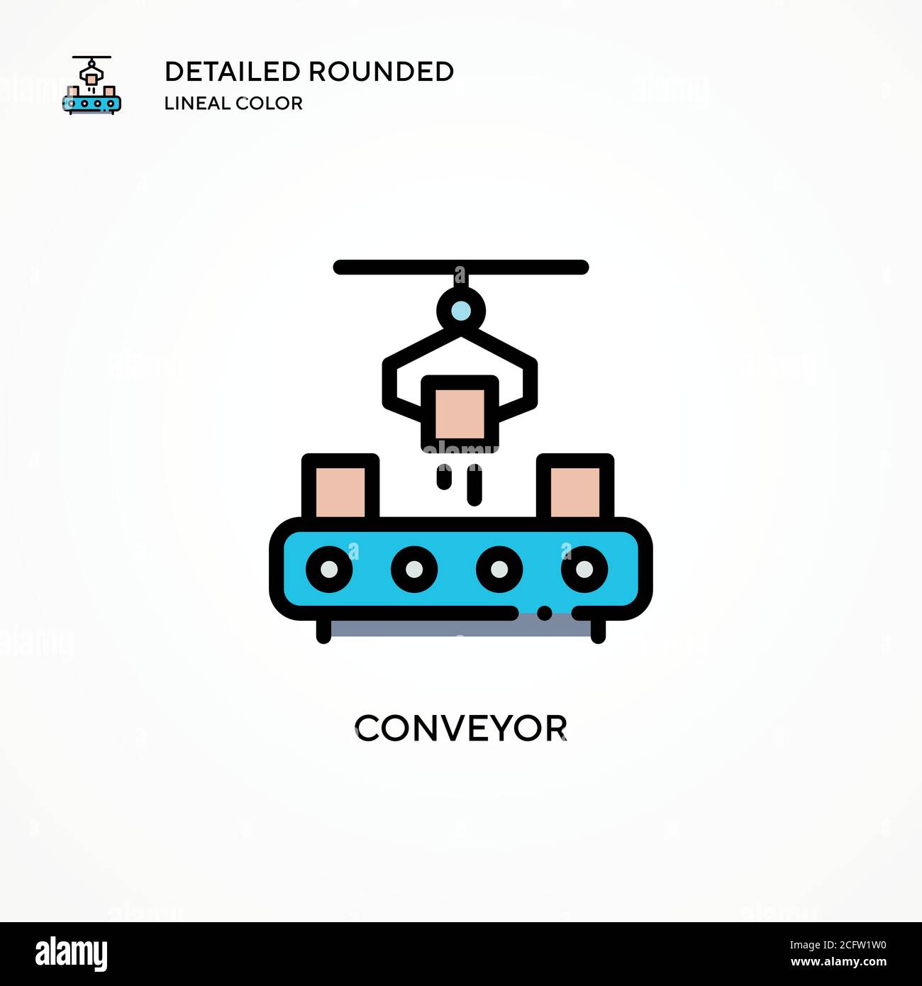 Conveyor vector icon. Modern vector illustration concepts. Easy to edit ...