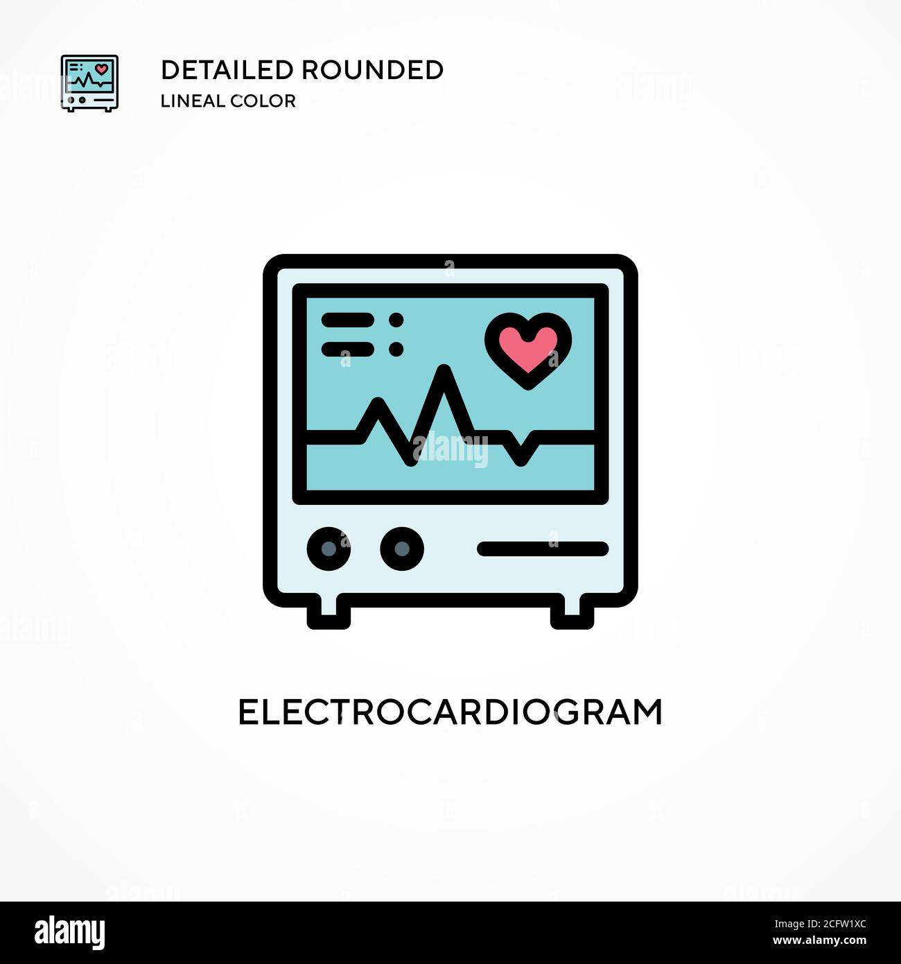 Electrocardiogram vector icon. Modern vector illustration concepts ...