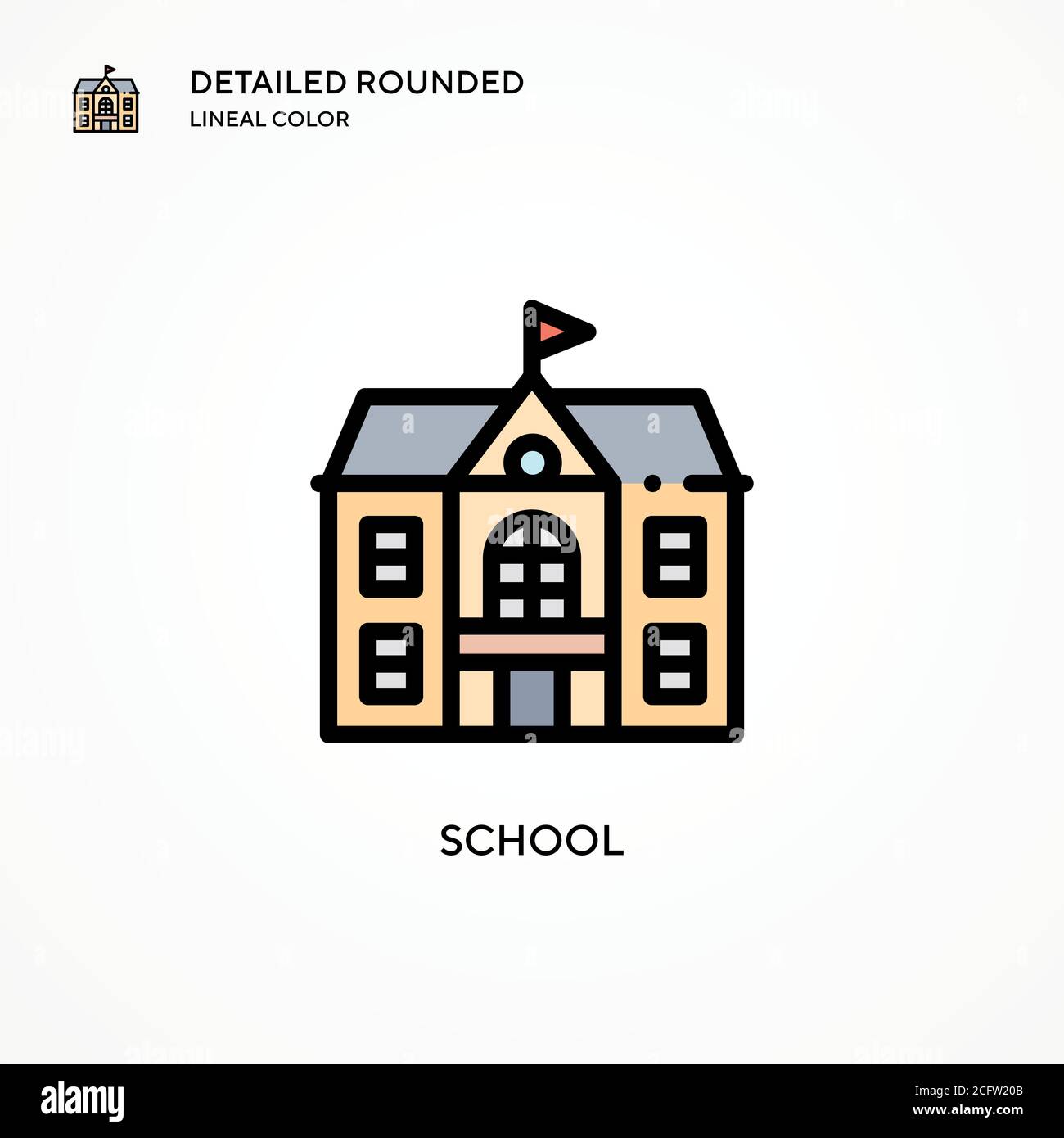 School vector icon. Modern vector illustration concepts. Easy to edit ...