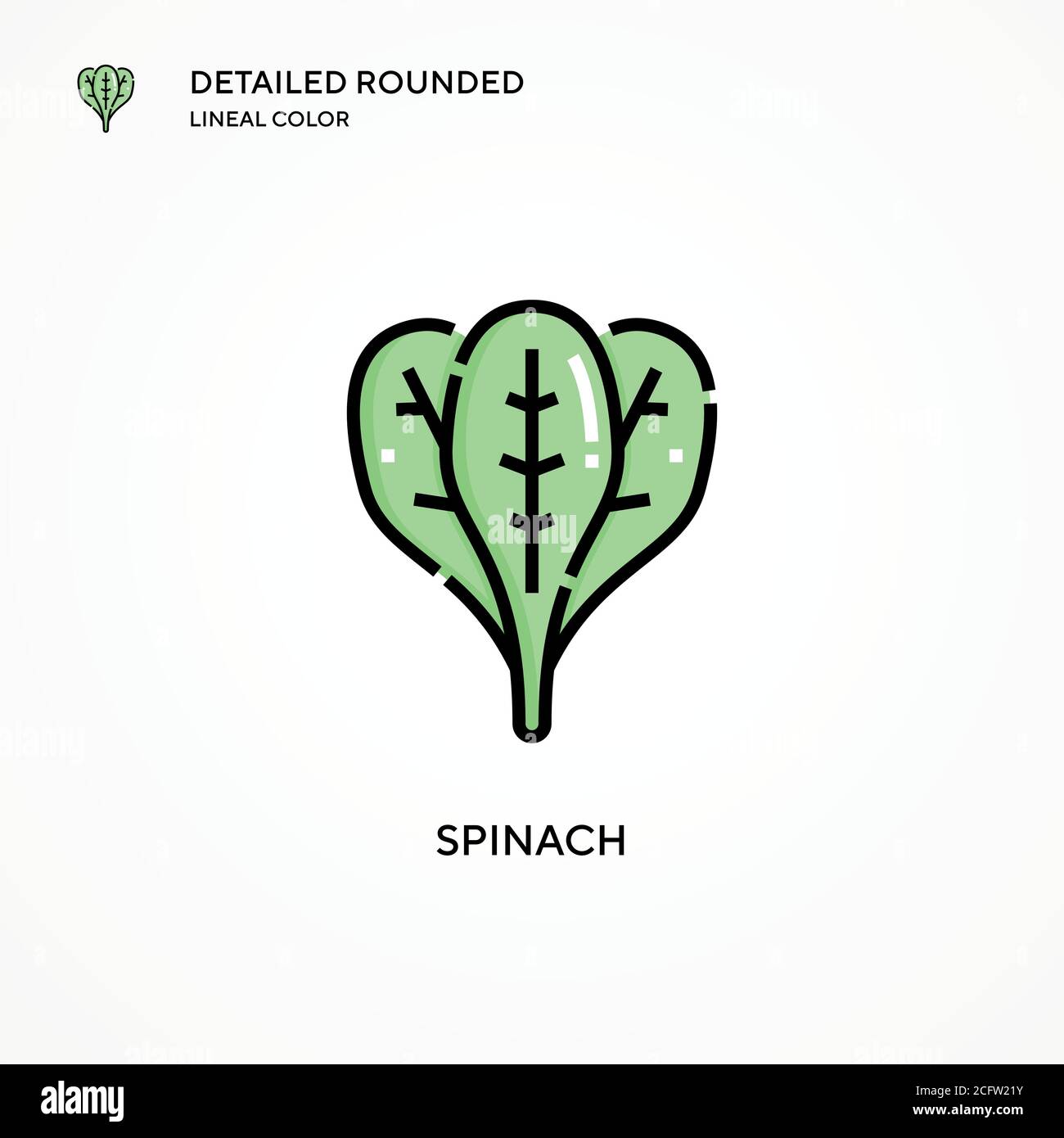 Spinach vector icon. Modern vector illustration concepts. Easy to edit ...