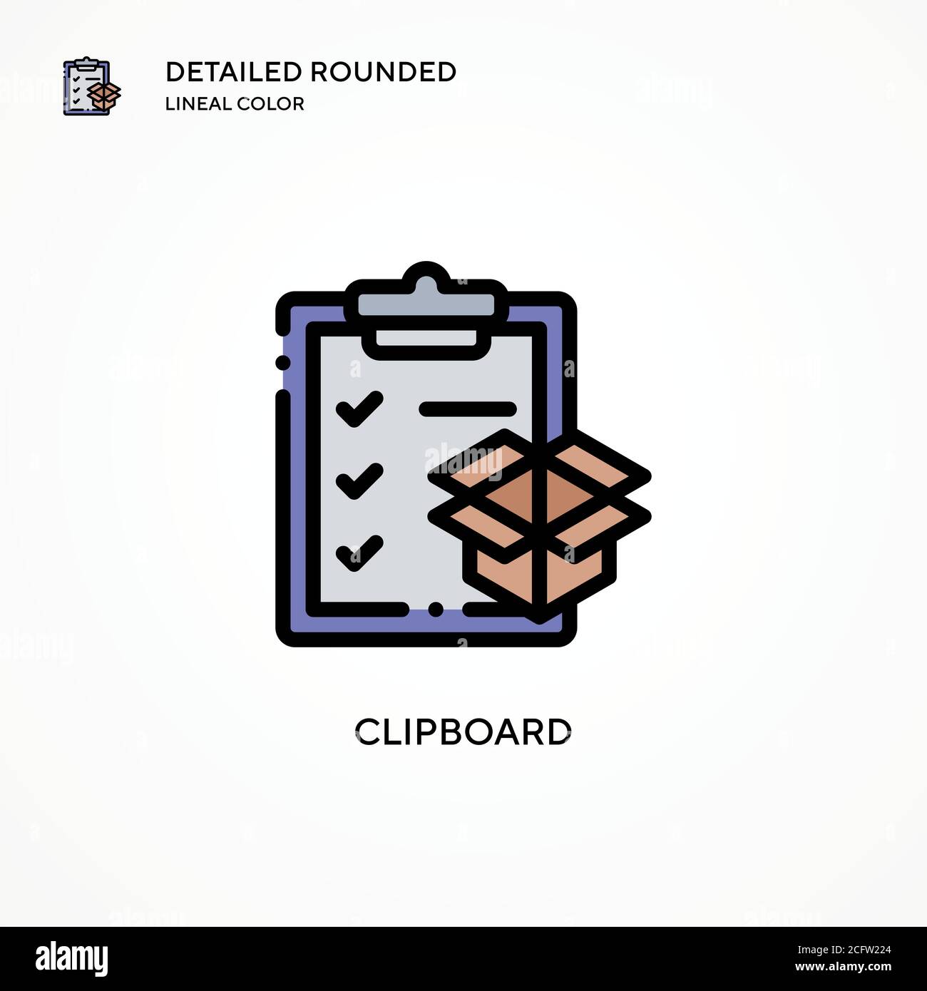 Clipboard vector icon. Modern vector illustration concepts. Easy to ...