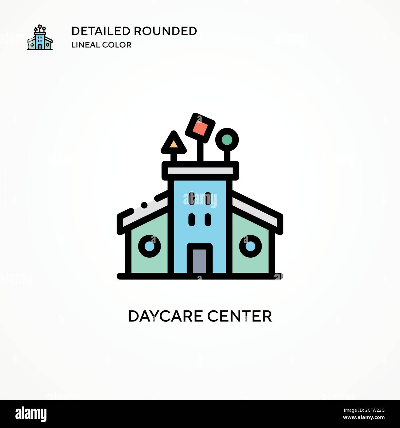 Daycare center vector icon. Modern vector illustration concepts. Easy ...