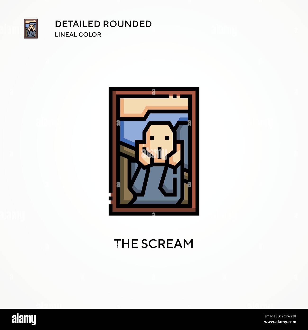 The scream vector icon. Modern vector illustration concepts. Easy to ...