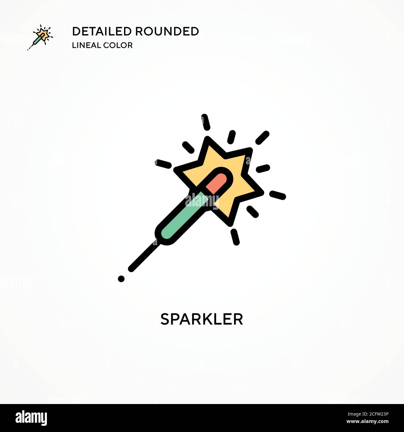 Sparkler vector icon. Modern vector illustration concepts. Easy to edit ...