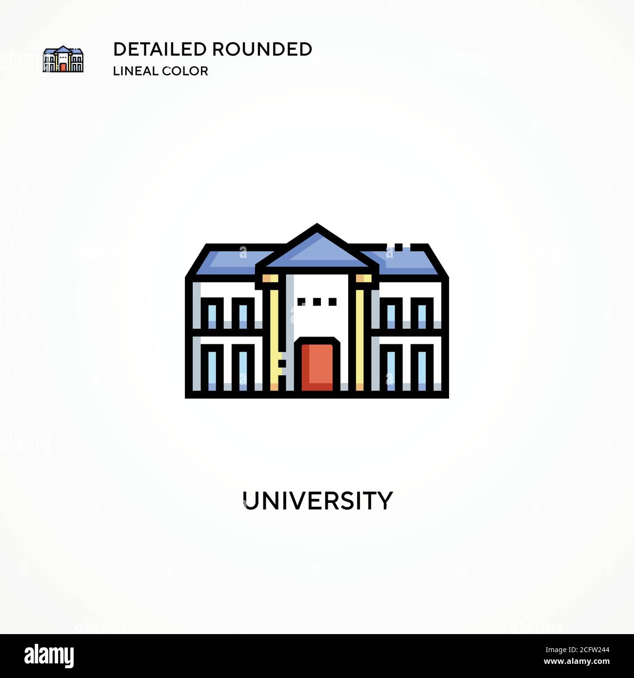 University vector icon. Modern vector illustration concepts. Easy to ...