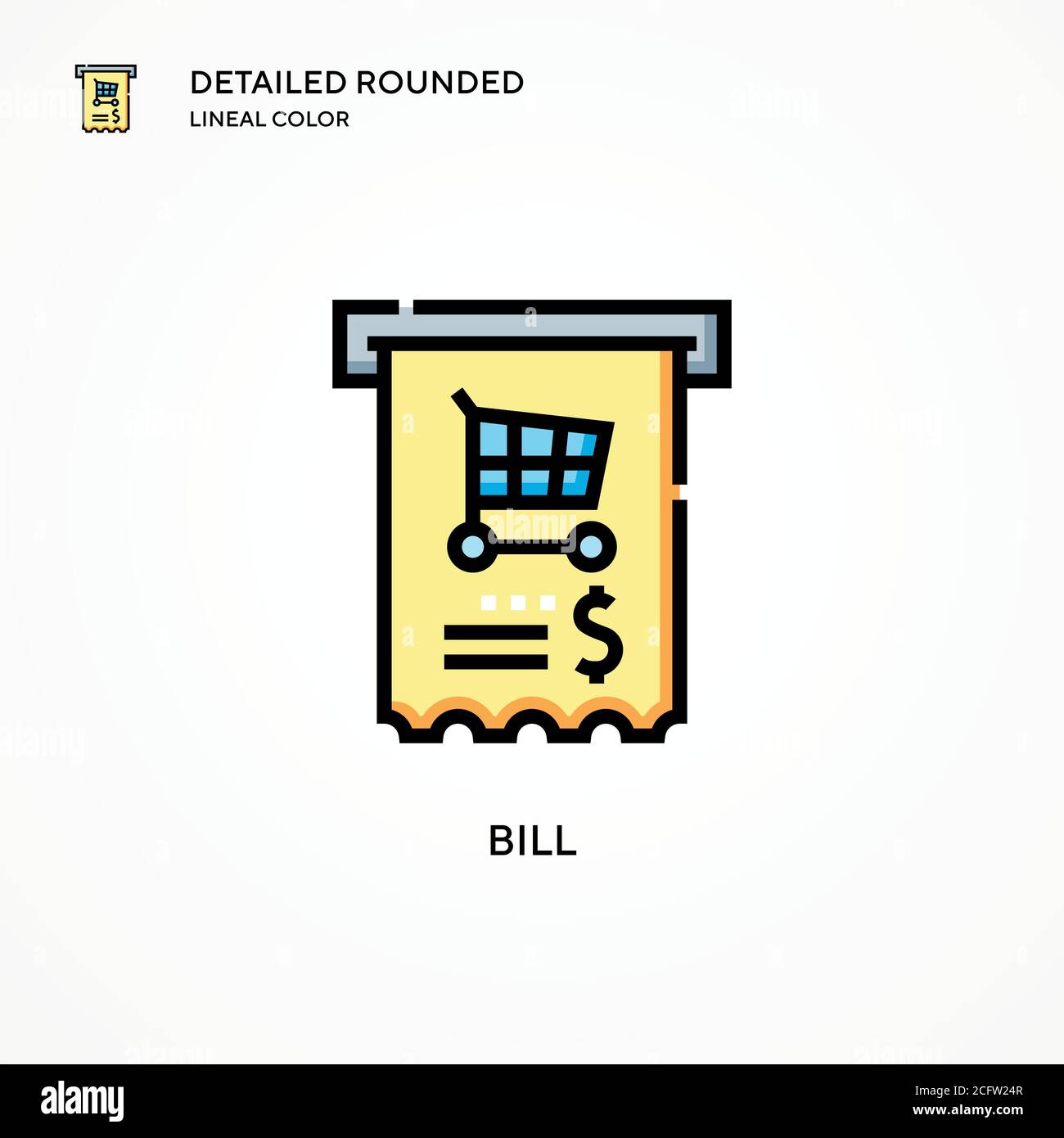 Bill vector icon. Modern vector illustration concepts. Easy to edit and ...