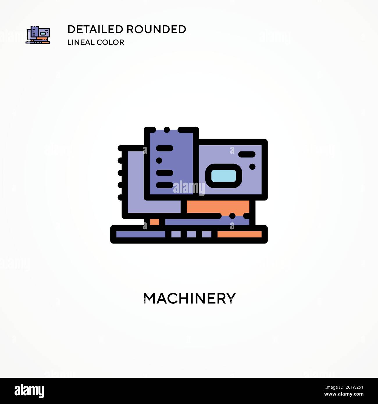 Machinery vector icon. Modern vector illustration concepts. Easy to ...
